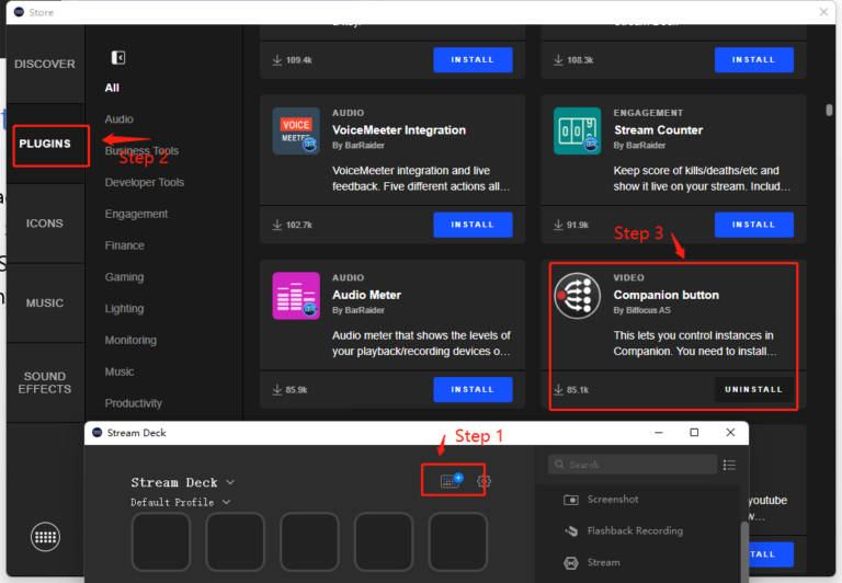Use STREAM DECK to control the PTZ camera