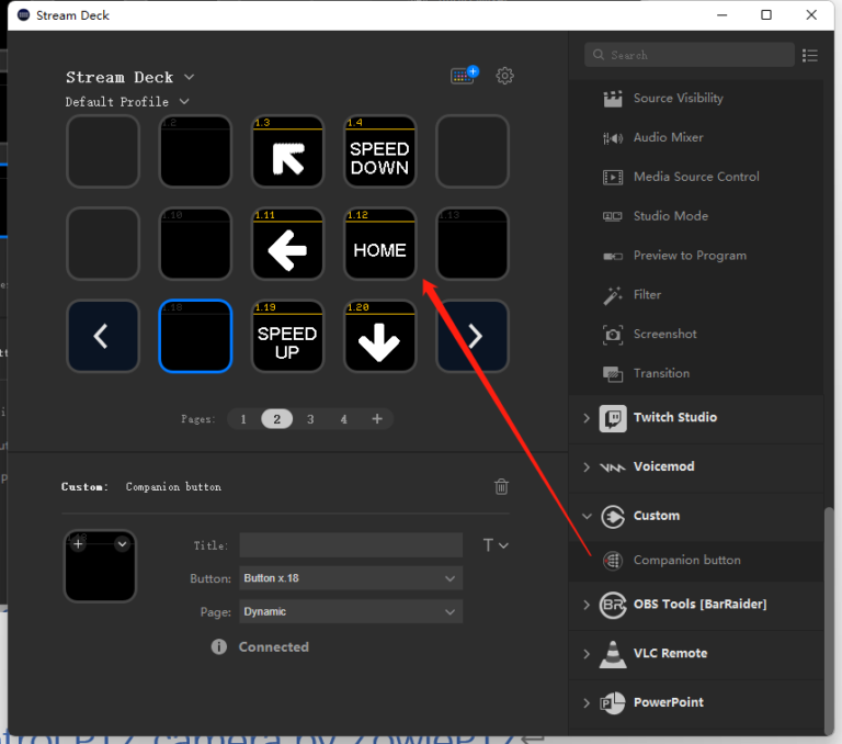 Use STREAM DECK to control the PTZ camera