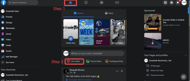 How to stream to Facebook? - Zowietek Electronics, Ltd.