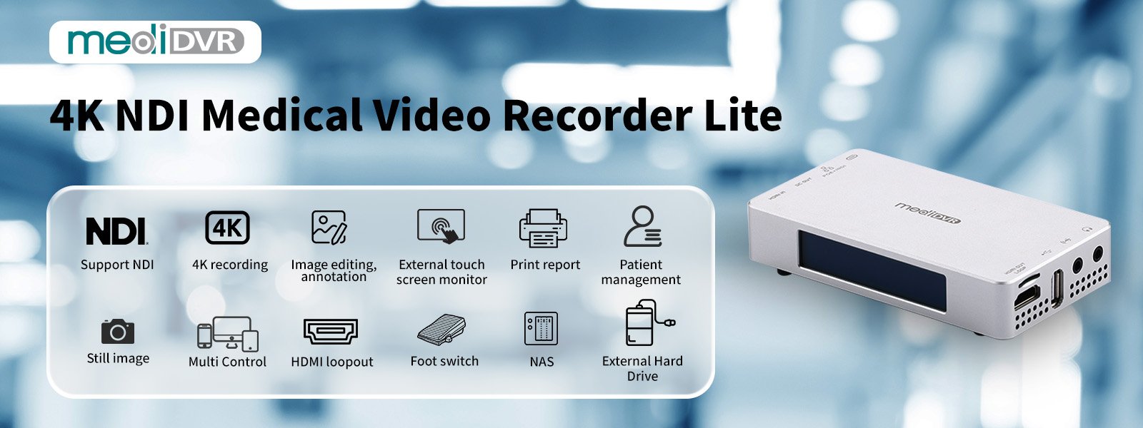 Zowietek-4K NDI Medical Video Recorder Lite—MediDVR, MD3