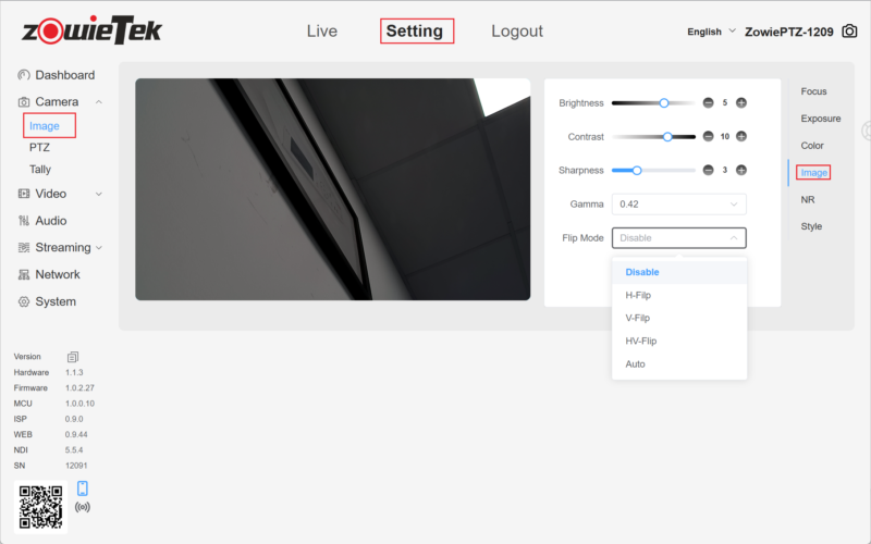 How to flip the output screen - Zowietek Electronics, Ltd.